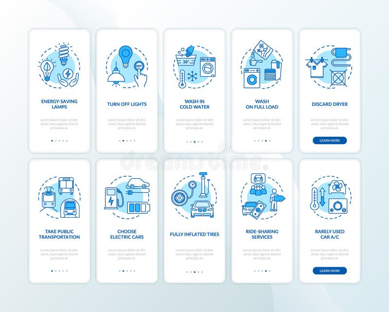 Resource Effectiveness Onboarding Mobile App Page Screen with Concepts ...