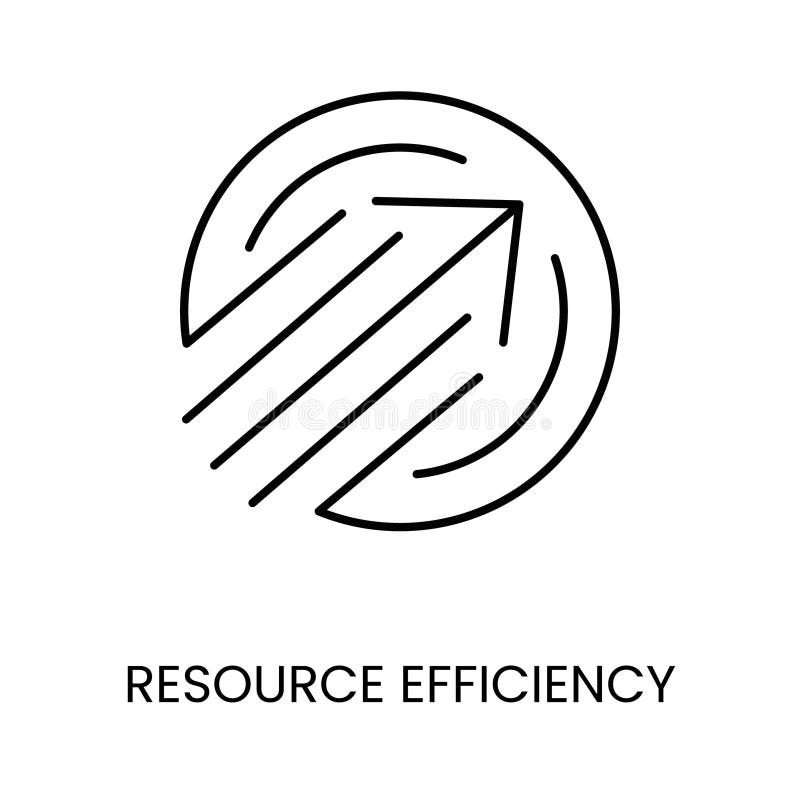 Resource Efficiency Vector Line Icon with Editable Stroke, for ...