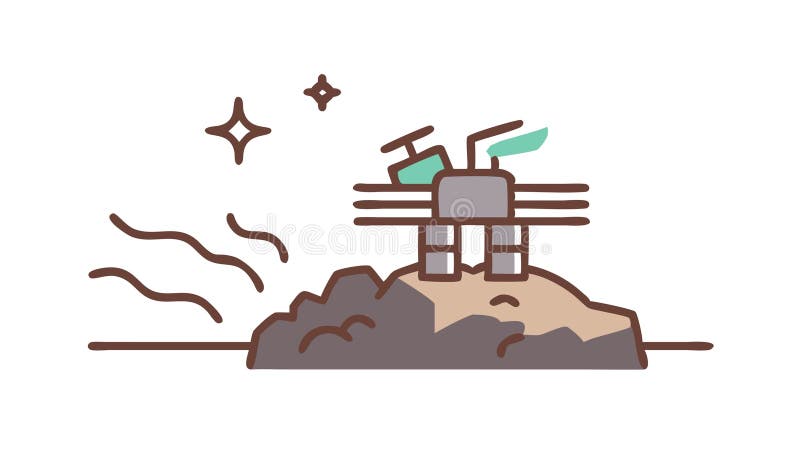 Resource Extraction Technology Icon, Mining Operations, Industrial Tech ...