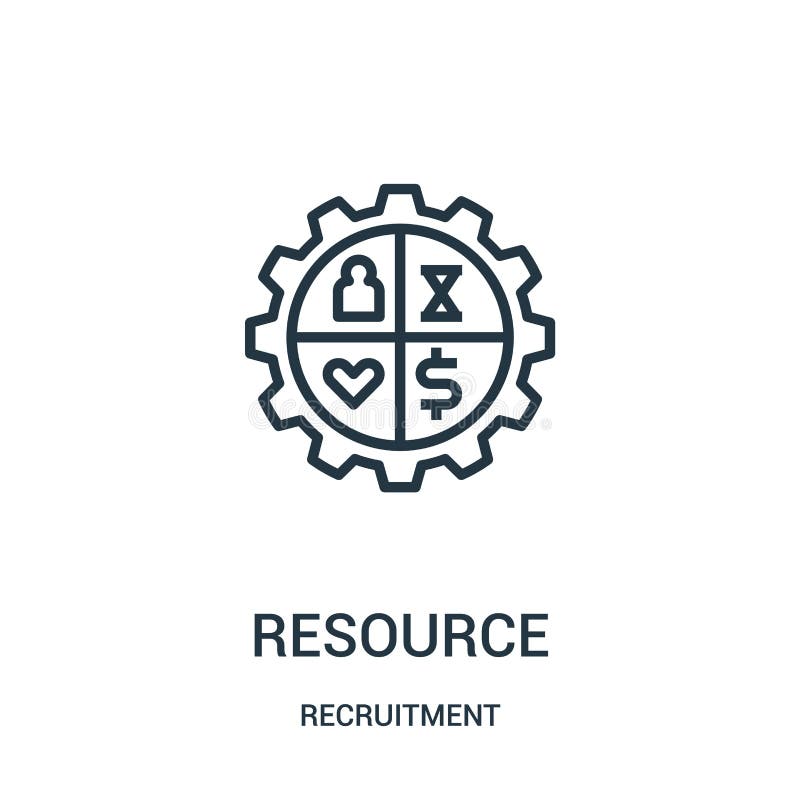 Resource Icon Vector from Talent Management Collection. Thin Line ...