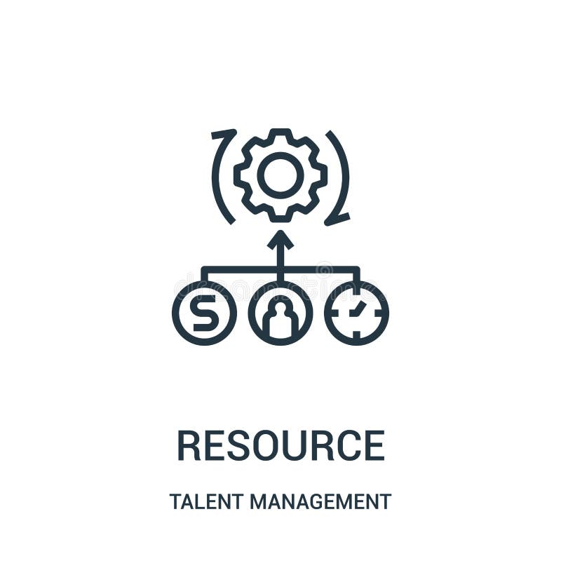 Resource Icon Vector from Talent Management Collection. Thin Line ...