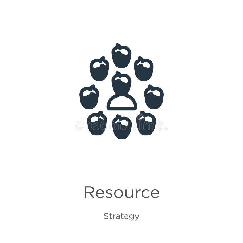 Resource Icon Vector. Trendy Flat Resource Icon from Strategy ...