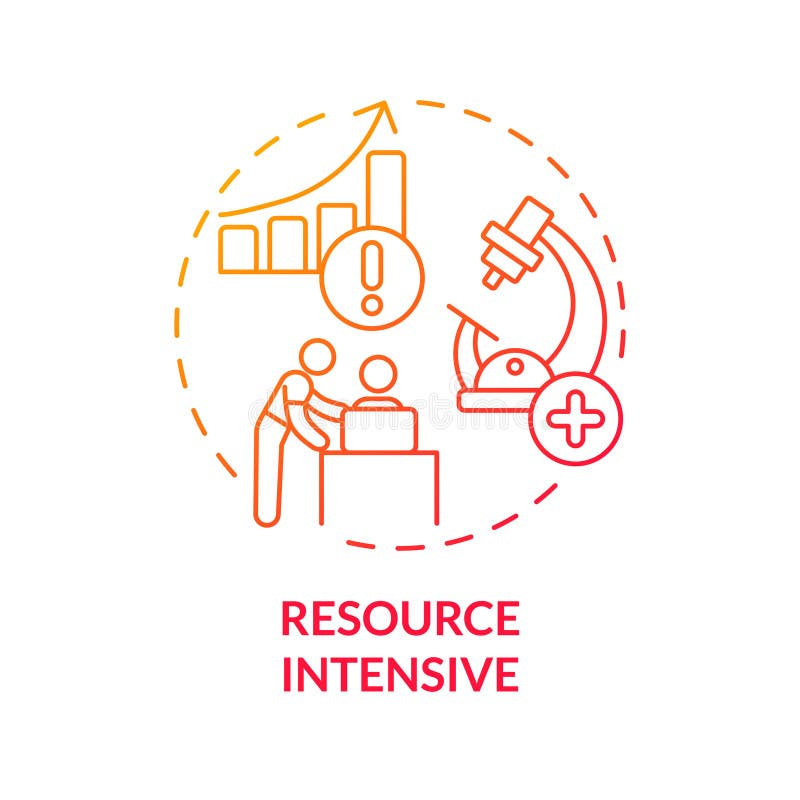 Resource Intensive Red Gradient Concept Icon Stock Vector ...