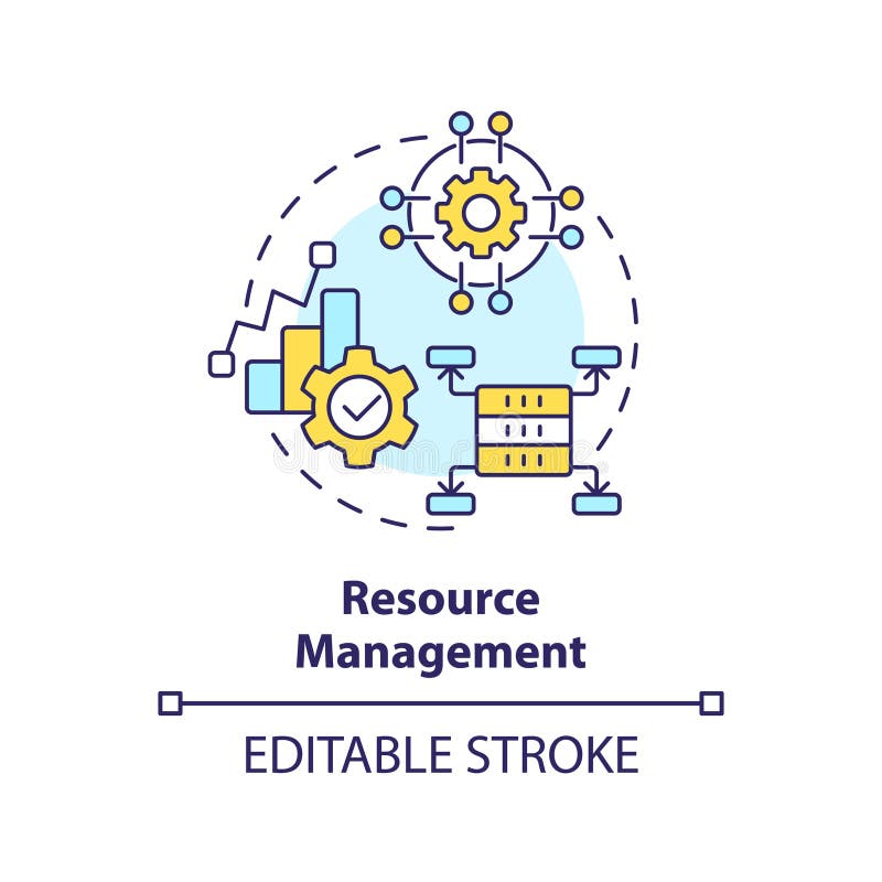 Resource Management Concept Icon Stock Vector - Illustration of logo ...