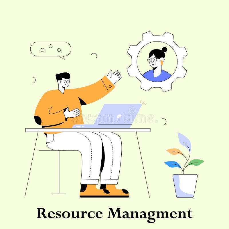 Resource Management: Efficient Allocation and Planning Stock Vector ...
