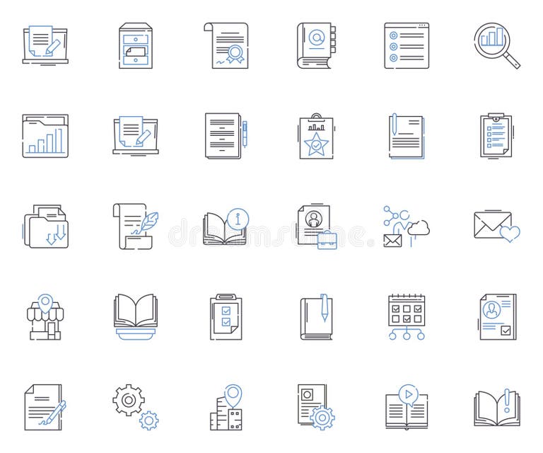 Resource Management Line Icons Collection. Allocation, Capacity ...