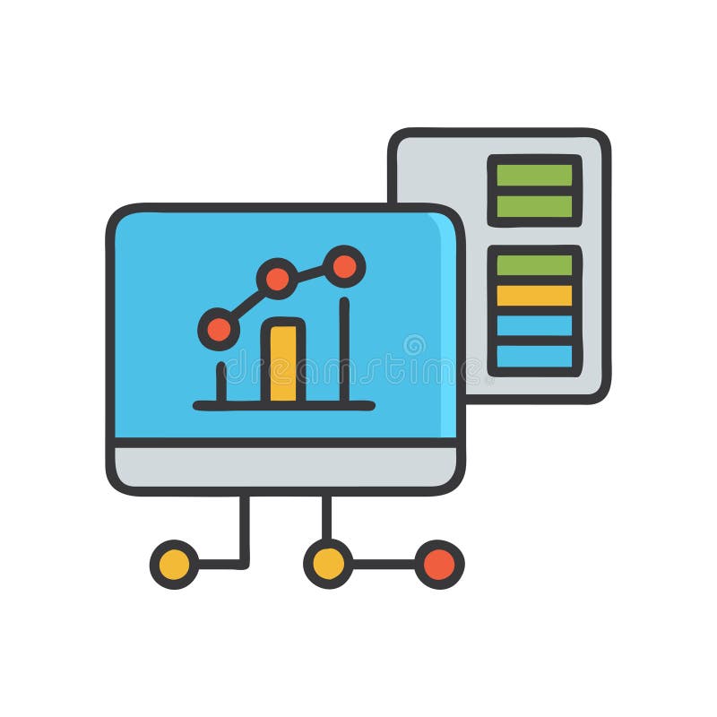 Resource Monitor Technology Icon Stock Vector - Illustration of ...