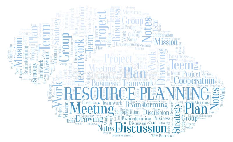 Resource Planning Word Cloud. Stock Illustration - Illustration of ...
