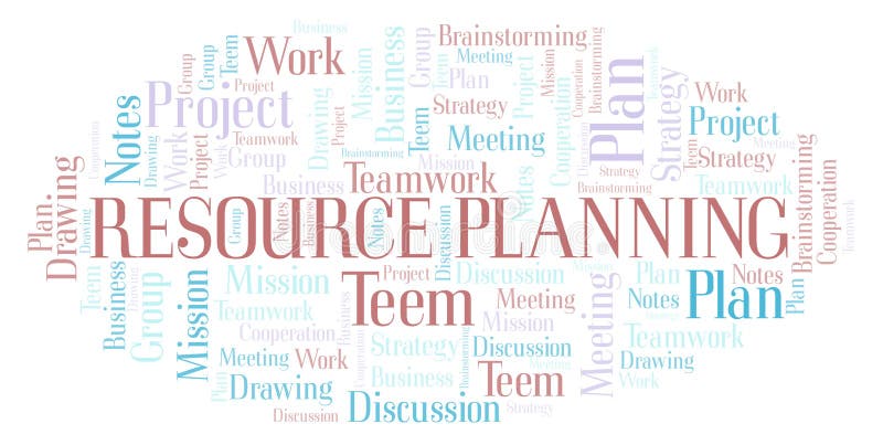 Resource Planning Word Cloud. Stock Illustration - Illustration of ...