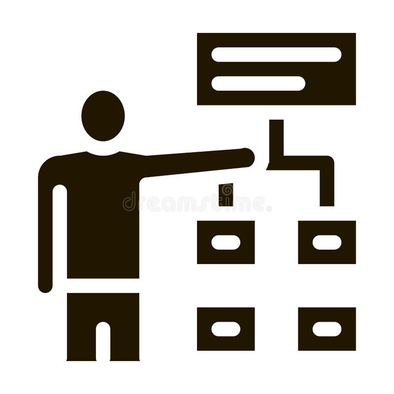 Resource Presentation Icon Vector Glyph Illustration Stock Vector ...