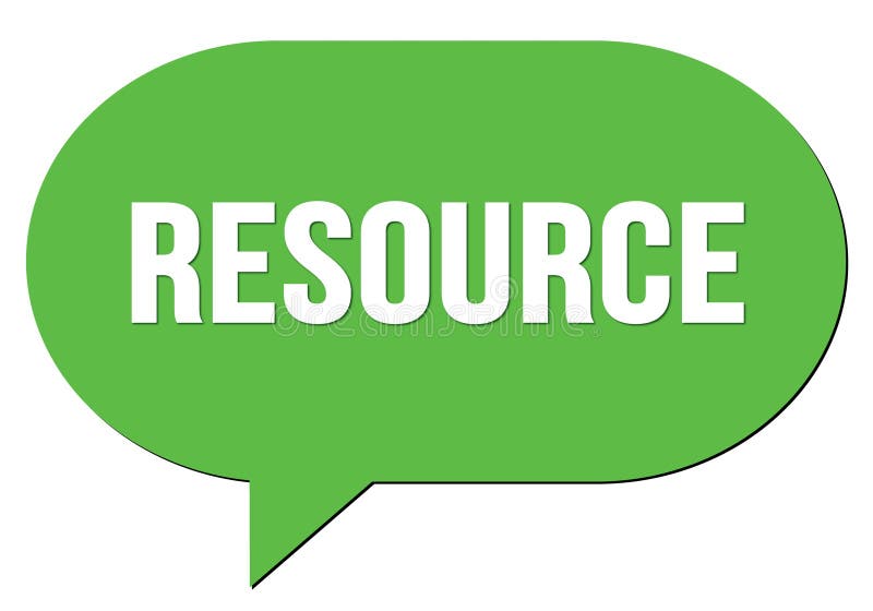 RESOURCE Text Written in a Green Speech Bubble Stock Illustration ...