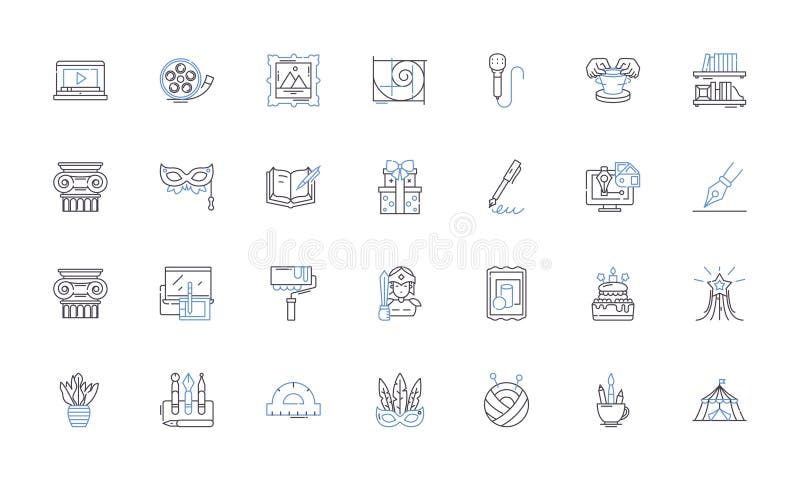 Resourceful Minds Line Icons Collection. Innovative, Creative, Adaptive ...