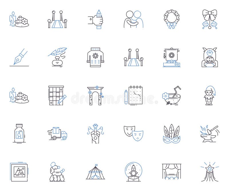 Resourceful Pursuit Line Icons Collection. Ingenuity, Innovation ...