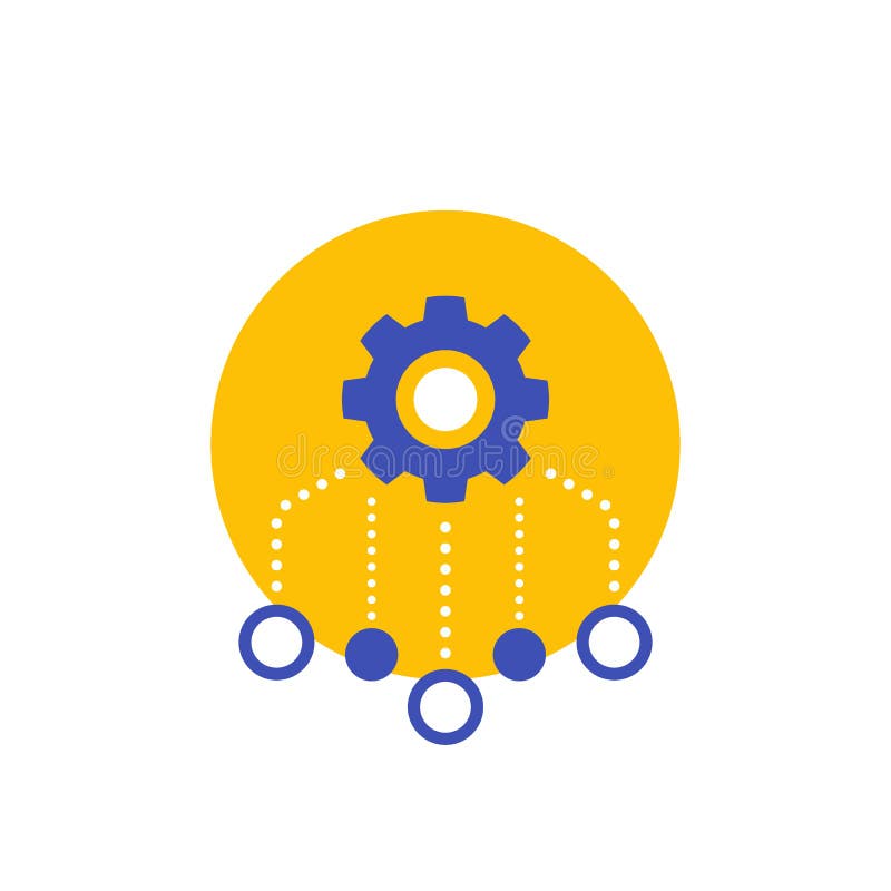 Resources Allocation Icon on White, Vector Stock Vector - Illustration ...