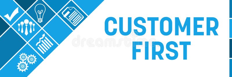 Customer First Colorful Rounded Squares Texture Symbols Stock ...