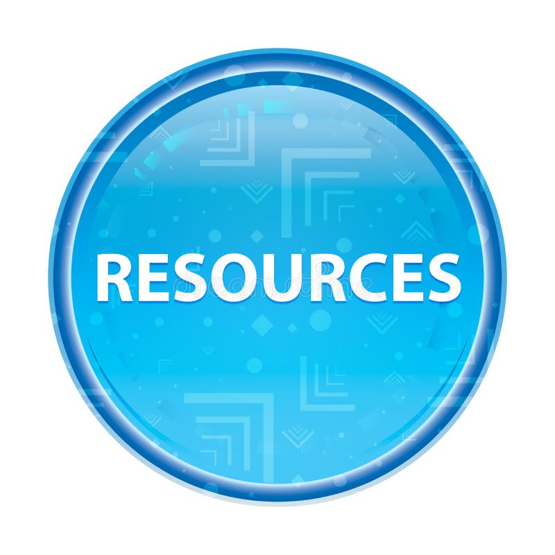 Resources Floral Blue Round Button Stock Illustration - Illustration of ...