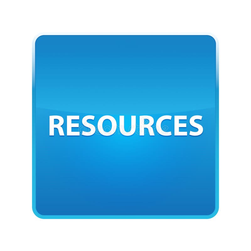Resources Shiny Blue Square Button Stock Illustration - Illustration of ...