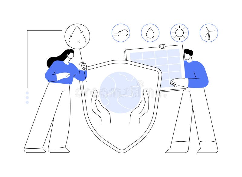 Resources Protection Abstract Concept Vector Illustration. Stock Vector ...