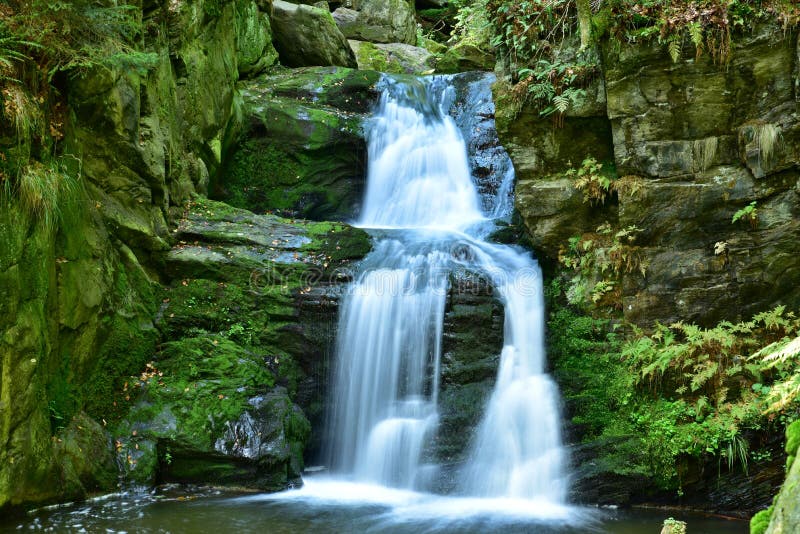 Resov Waterfalls Near Rymarov Stock Image - Image of water, spring ...