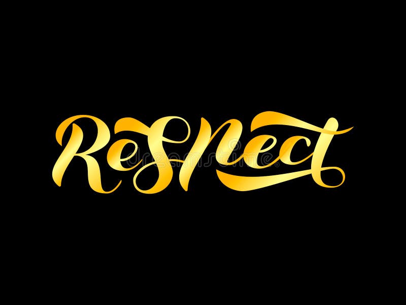 Respect Brush Lettering. Vector Illustration for Clothing or Poster ...