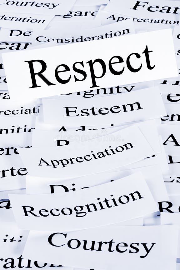 Respect Concept stock image. Image of vertical, words - 26071735