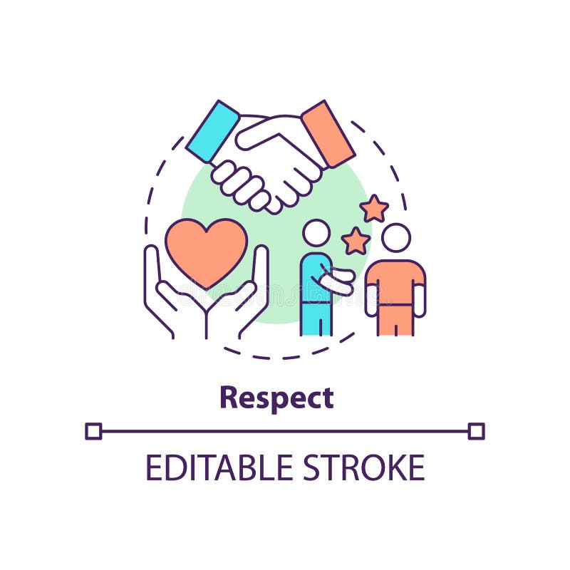 Respect concept icon stock vector. Illustration of ethics - 252645692