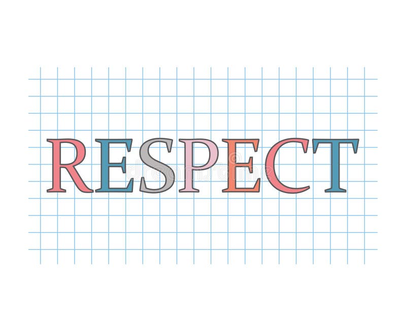 Respect concept stock vector. Illustration of alphabet - 118565332