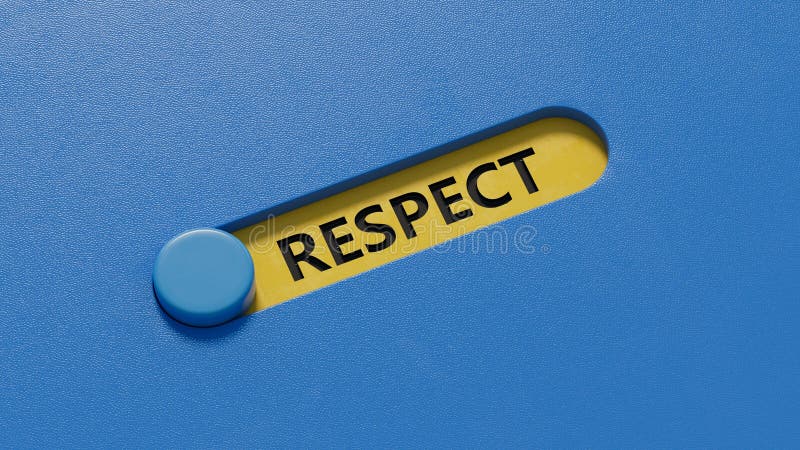 Respect Concept on Slide Switch.close Up of Slide Switch. Stock ...