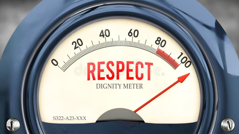 Respect and Dignity Meter that is Hitting a Full Scale, Showing a Very ...