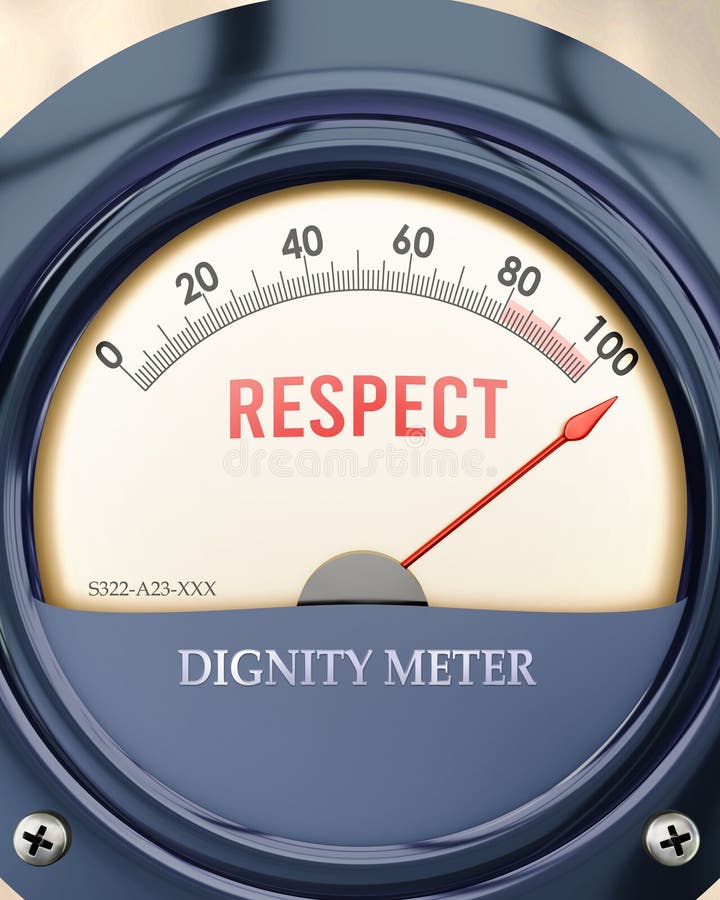 Respect and Dignity Meter that is Hitting a Full Scale, Showing a Very ...