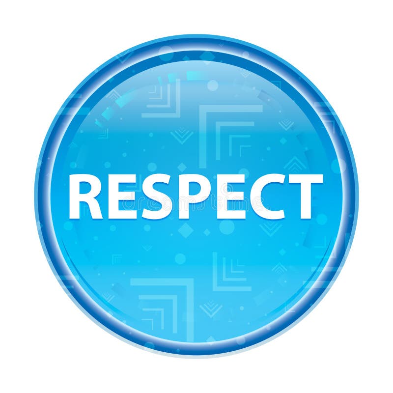 Respect Floral Blue Round Button Stock Illustration - Illustration of ...