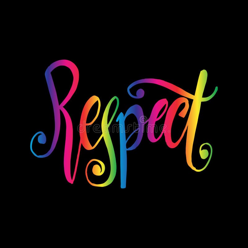 Respect Hand Lettering. Vector Illustration Stock Illustration ...