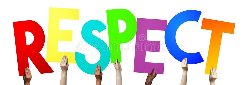 Respect - Human Hands Holding Colorful Letters Stock Illustration ...