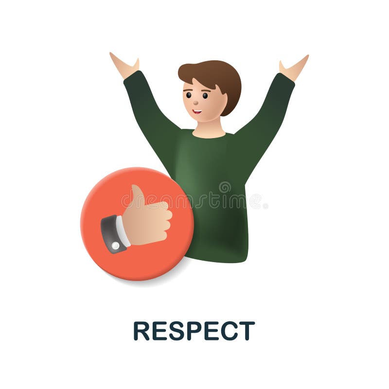 Respect Icon. 3d Illustration from Company Value Collection Stock ...