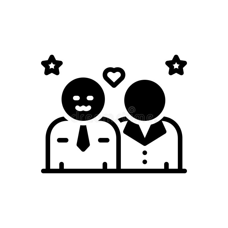 Black Solid Icon for Respect, Regard and Respectability Stock Vector ...