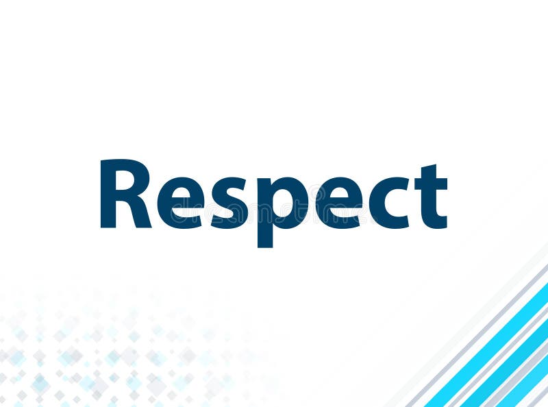 Respect Modern Flat Design Blue Abstract Background Stock Illustration ...