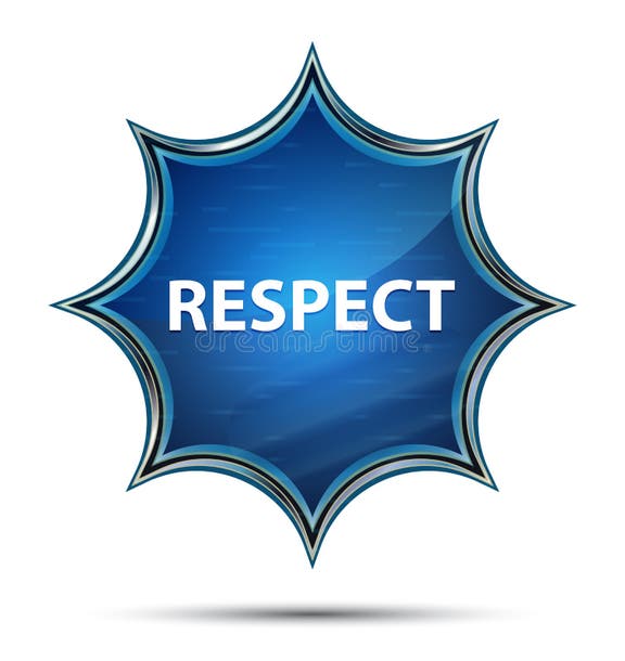 Respect Magical Glassy Sunburst Blue Button Stock Illustration ...