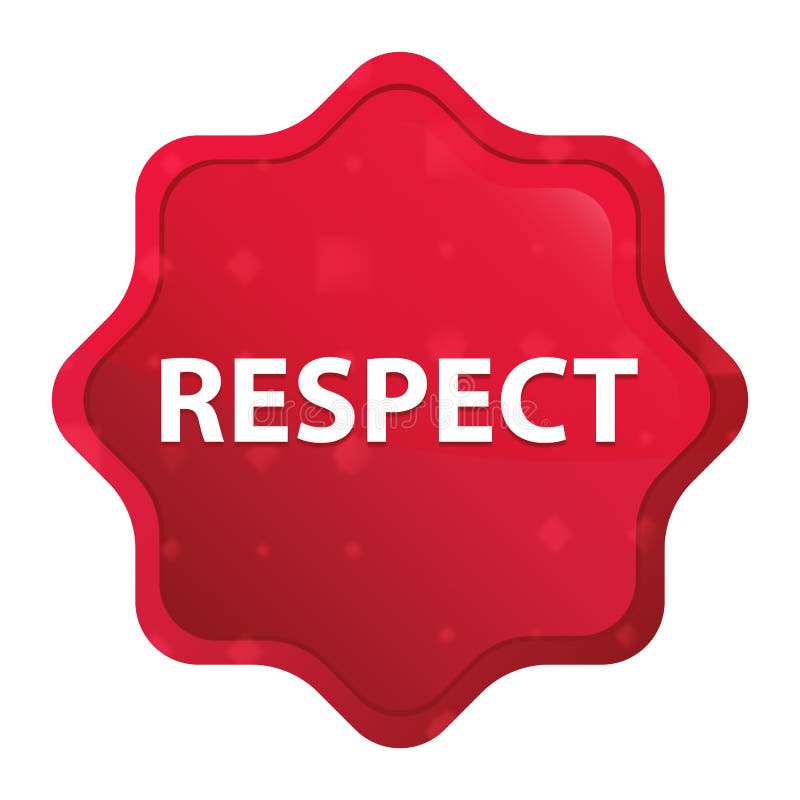 Respect Misty Rose Red Starburst Sticker Button Stock Illustration ...