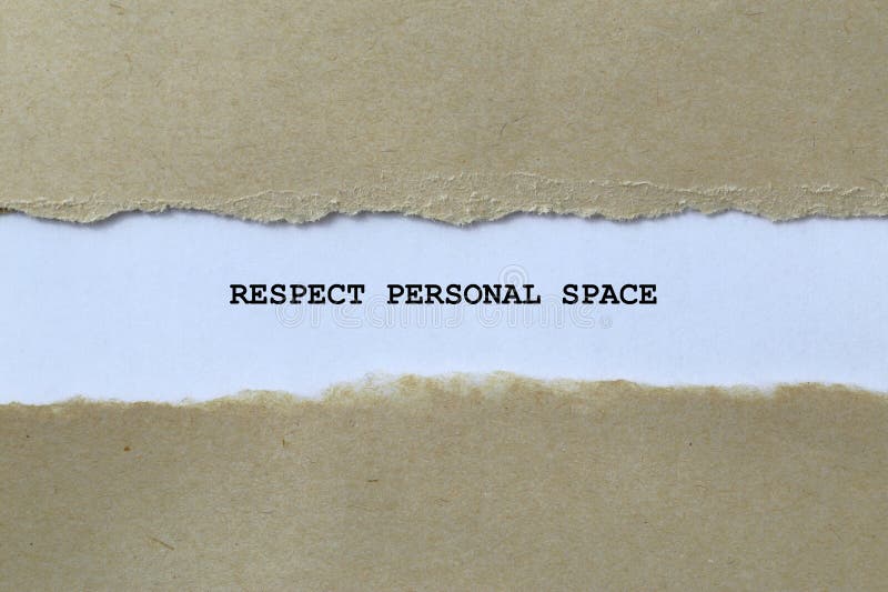 Respect Personal Space on White Paper Stock Image - Image of empathy ...