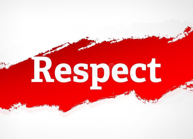 Respect Red Brush Abstract Background Illustration Stock Illustration ...