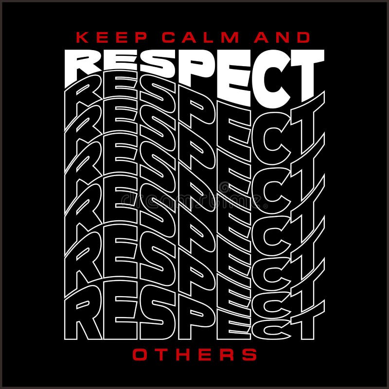 RESPECT Slogan Wave Effect Design Typography, Vector Design Text ...
