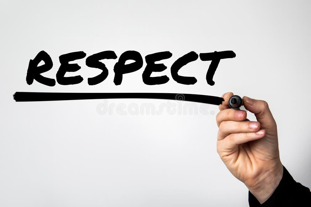 RESPECT. Text and a Black Marker on the Screen Stock Photo - Image of ...