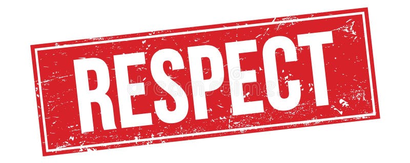 RESPECT Text on Red Grungy Rectangle Stamp Stock Illustration ...