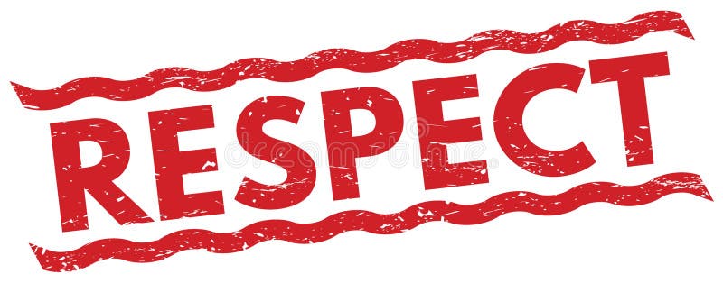 RESPECT Text on Red Lines Stamp Sign Stock Illustration - Illustration ...