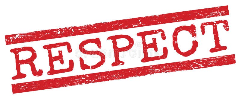 RESPECT Text on Red Lines Stamp Sign Stock Illustration - Illustration ...