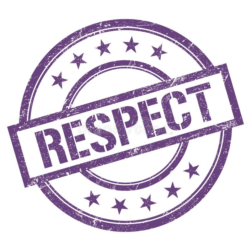 RESPECT Text Written on Purple Violet Vintage Stamp Stock Illustration ...
