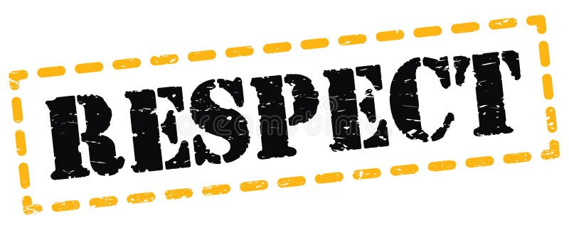 RESPECT Text Written on Yellow-black Stamp Sign Stock Illustration ...