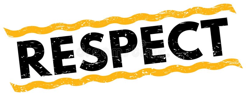 RESPECT Text on Yellow-black Lines Stamp Sign Stock Illustration ...