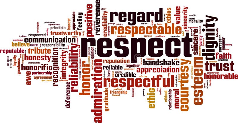 Word Respect stock illustration. Illustration of credo - 32639769