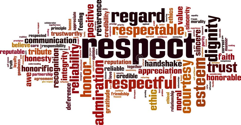 Respect word cloud stock vector. Illustration of respect - 180576723